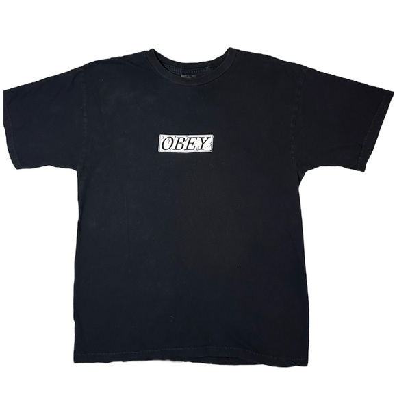 Obey | Shirts | Authentic Black Obey Tee | Poshmark